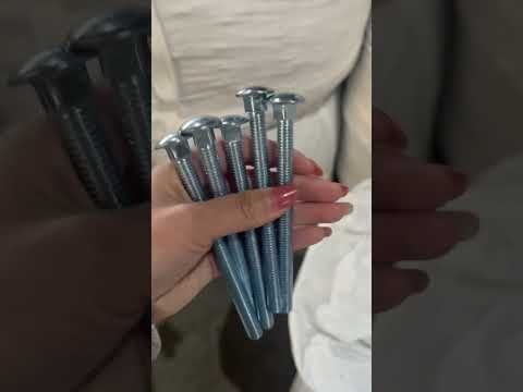carriage bolt, zinc blue #galvanizedsteel #screw #fasteners #hexagon
