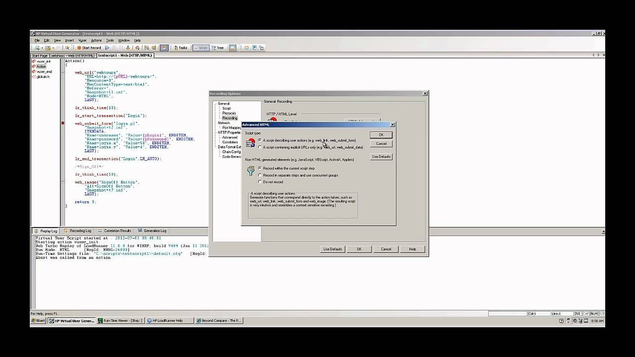 HP LoadRunner Tutorials - VUGEN: Recording Options Part 1