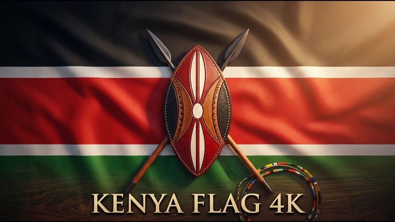 Kenya Flag Waving 4K | Kenyan National Flag Animation