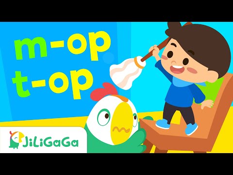 op | top hop mop pop π§ΉπΆ | Fun with Phonics | Jiligaga