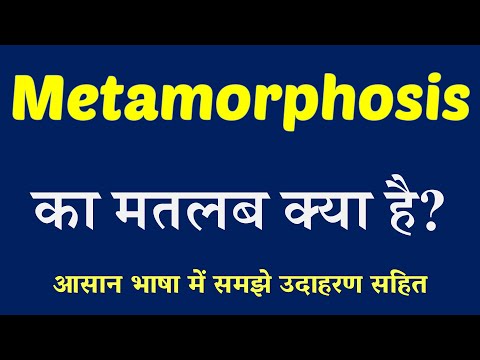 Metamorphosis meaning in Hindi | Metamorphosis ka matlab kya hai | English to Hindi