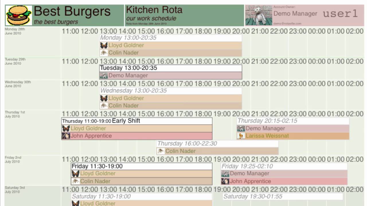 Employee Usage of Rotavlle - Shift Scheduling Software