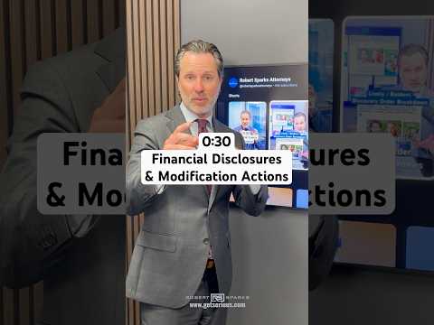 Financial Disclosures & Modification Actions. #family #law #divorce #attorney #lawyer