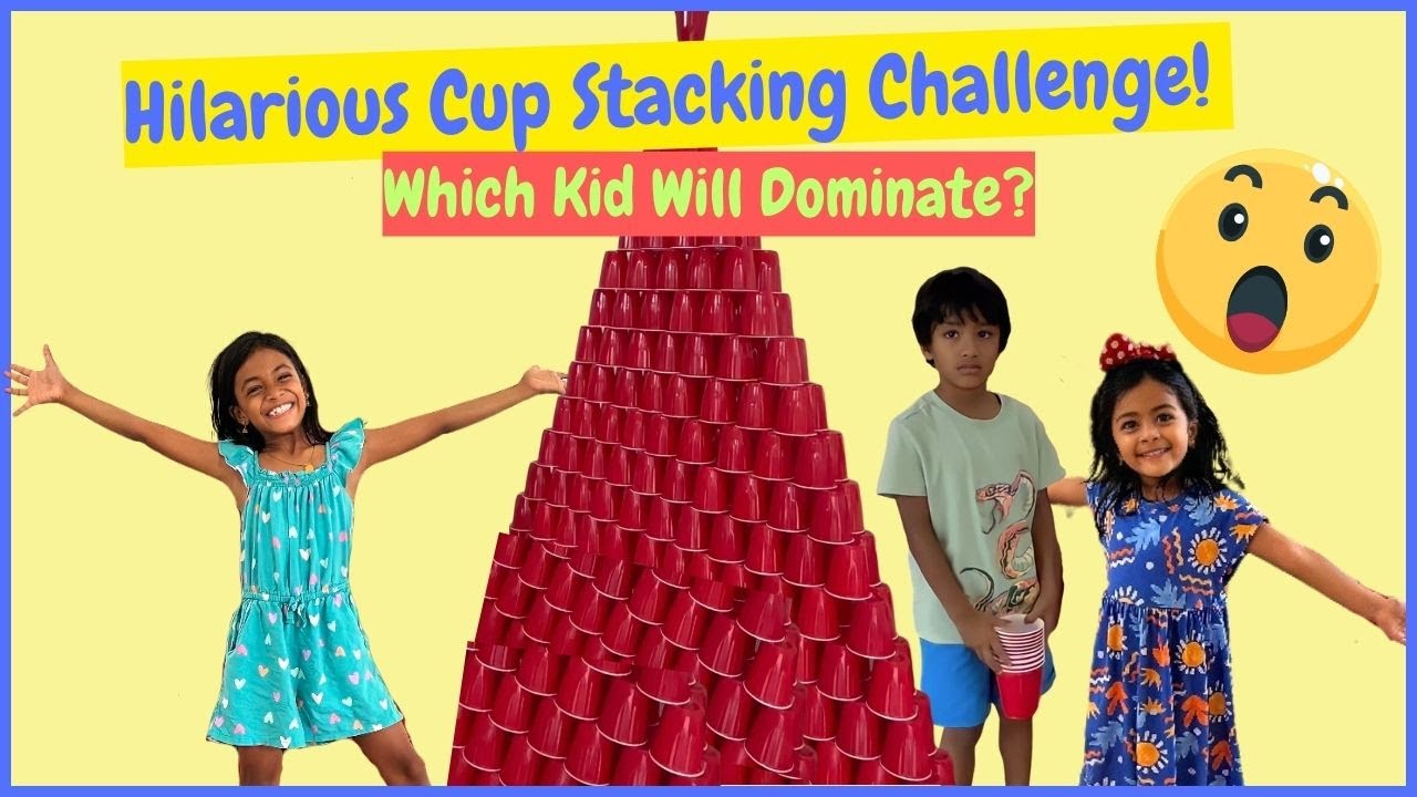 Cup Stacking Challenge: Hilarious Heights and Surprising Spills!