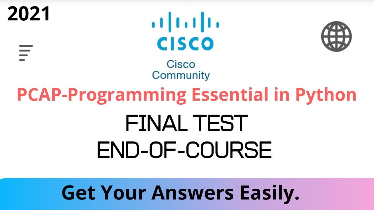 Python Final Test(100%) || Netacad || CISCO