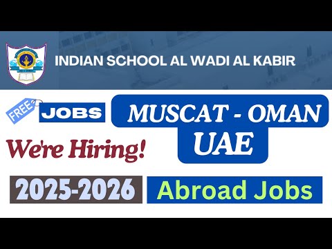 indian schools in muscat-oman careers | 2025 - 2026