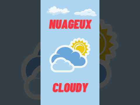 How to say Cloudy in French #french #français #learnfrench #onlinefrench #shortsvideo