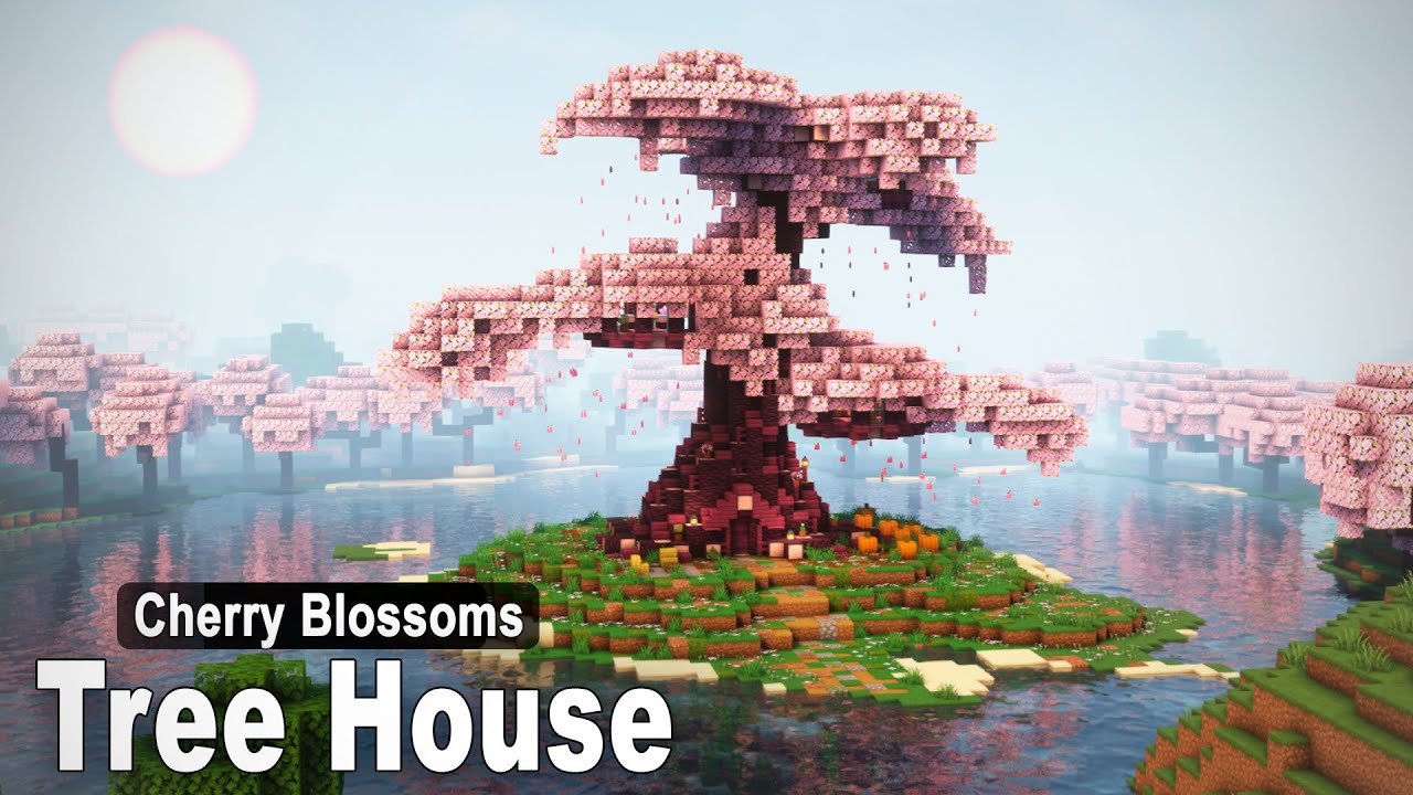Minecraft: How to build a Cherry Tree House | Tutorial - マイクラビルダーズ