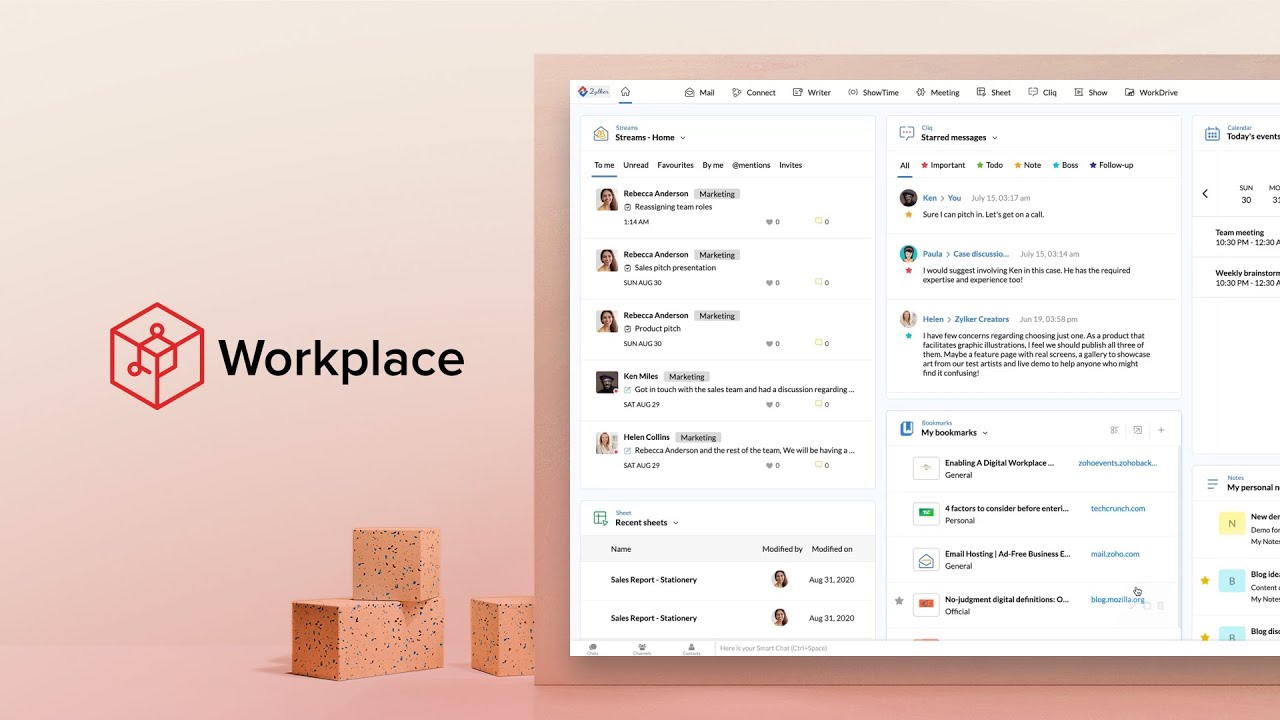 Working in Zoho Workplace | A demo