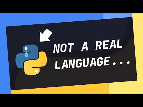 Python Is NOT A "REAL" Programming Language