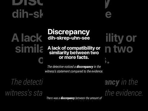 Word of the Day: DISCREPANCY - Meaning & Examples 📚 #interesting #vocabulary #englishvocabulary