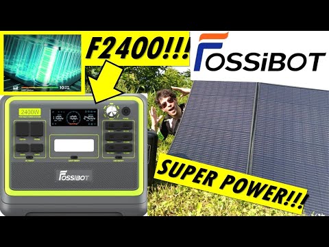 I use the FOSSIBOT F2400 to power a 1600W lawnmower! Portable power station review