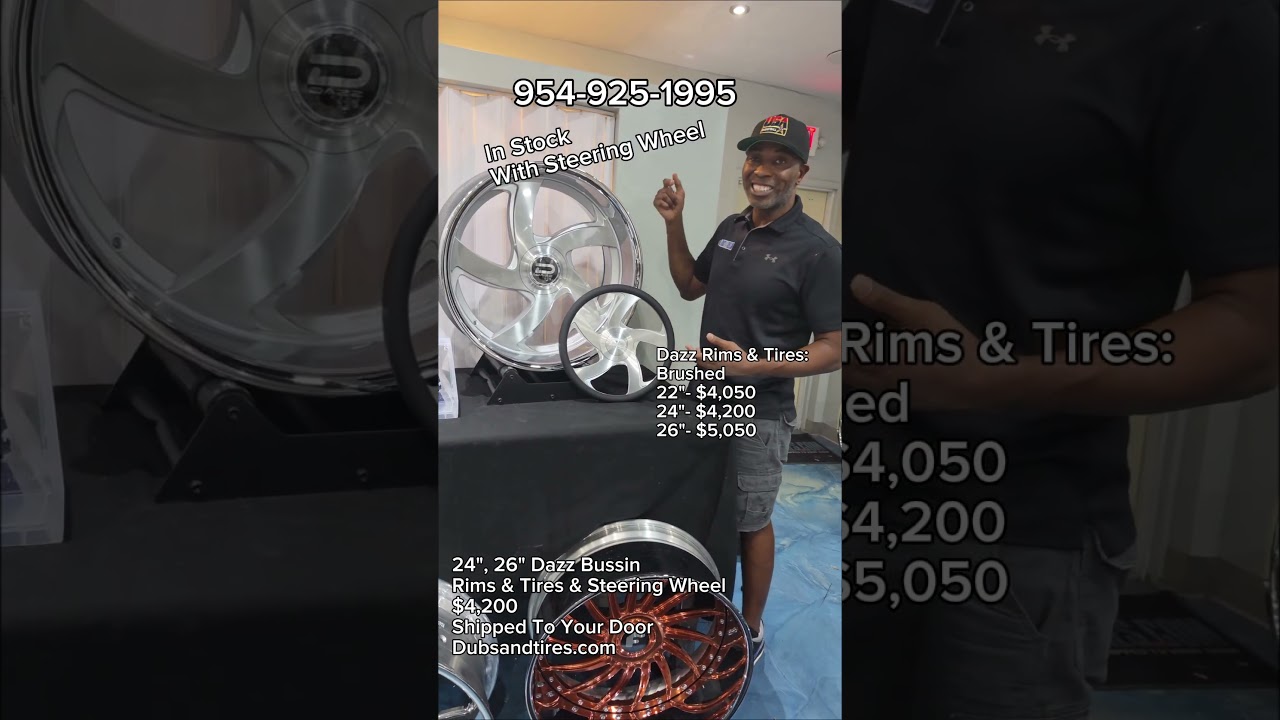 In Stock Ready To Ship $4,200 Dazz Bussin Rims & Tires Mounted Balanced Shipped 877-544-8473