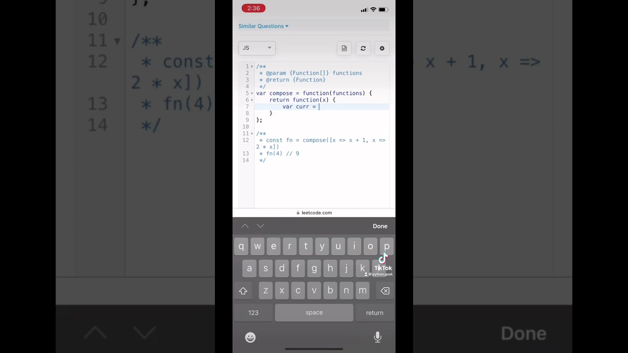 LeetCode 30 Days of JavaScript - Day 7: Function Composition #leetcode #tutorial #javascript #howto