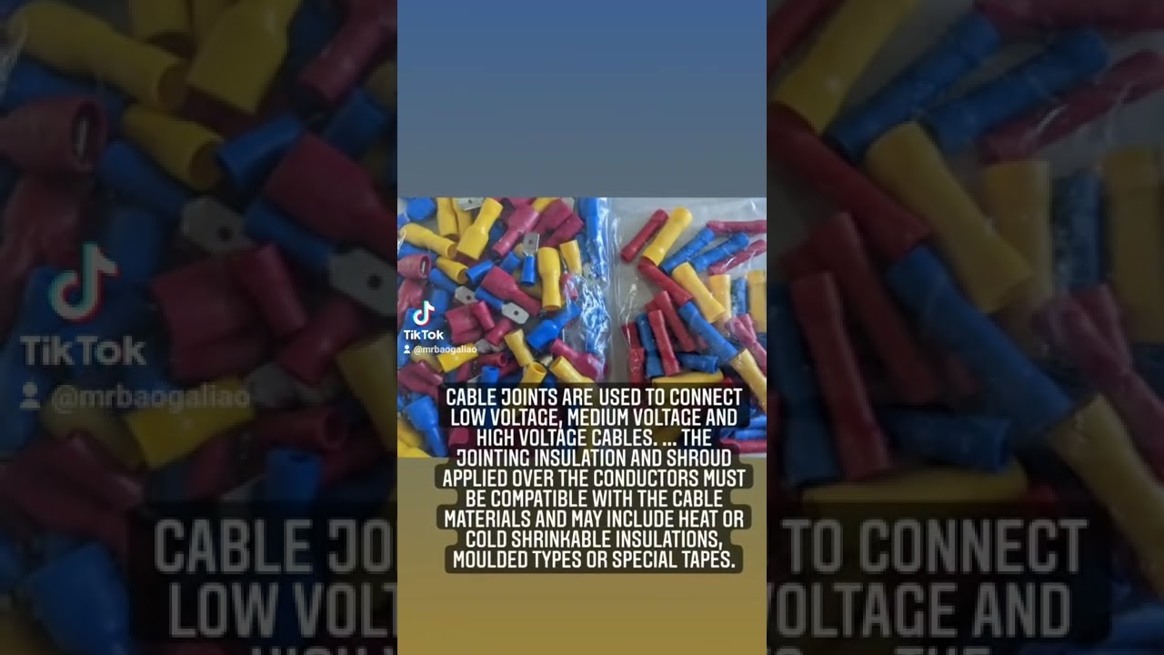 Cable joints are used to connect low voltage, medium voltage and high voltage cables. ...