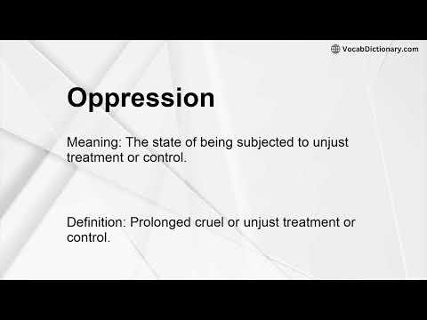 Oppression Meaning