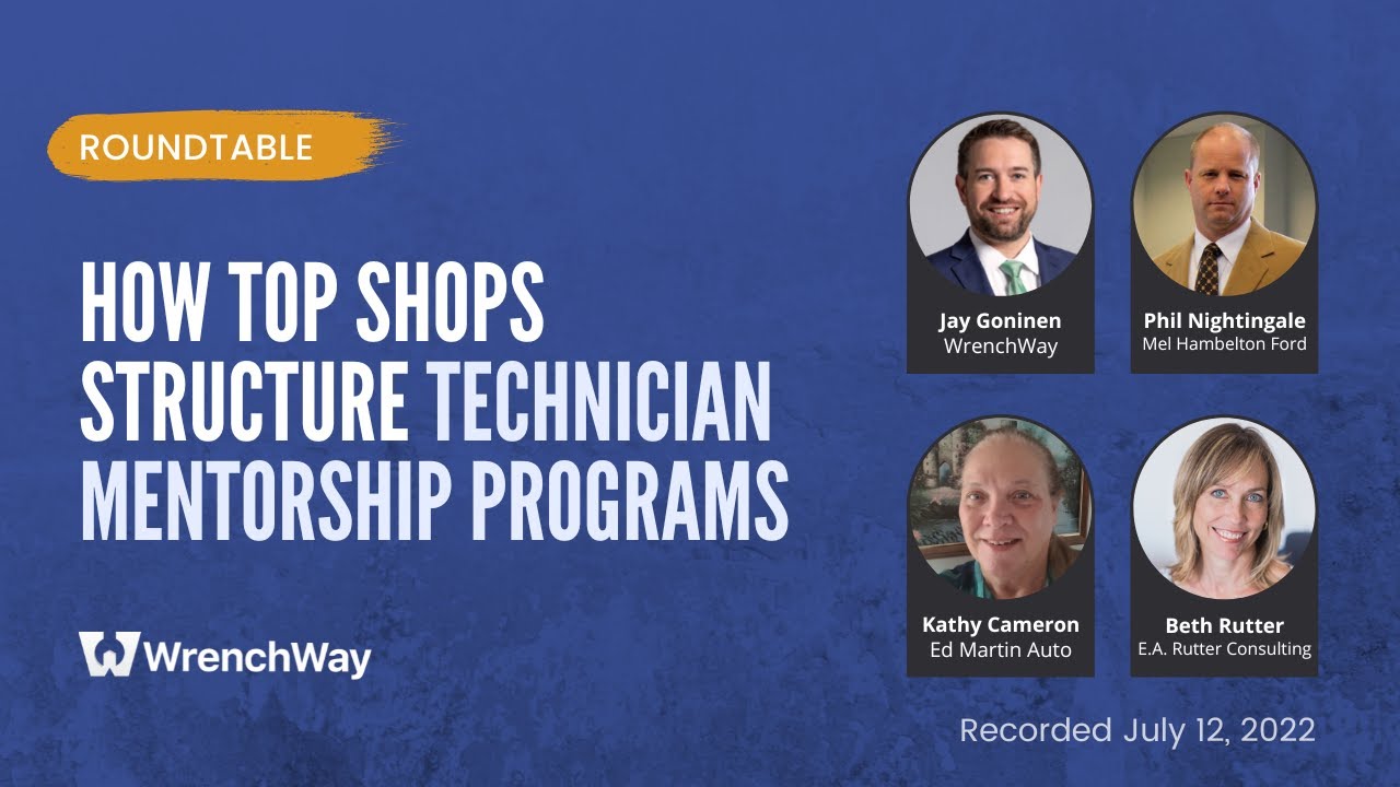 How Top Shops Structure Technician Mentorship Programs