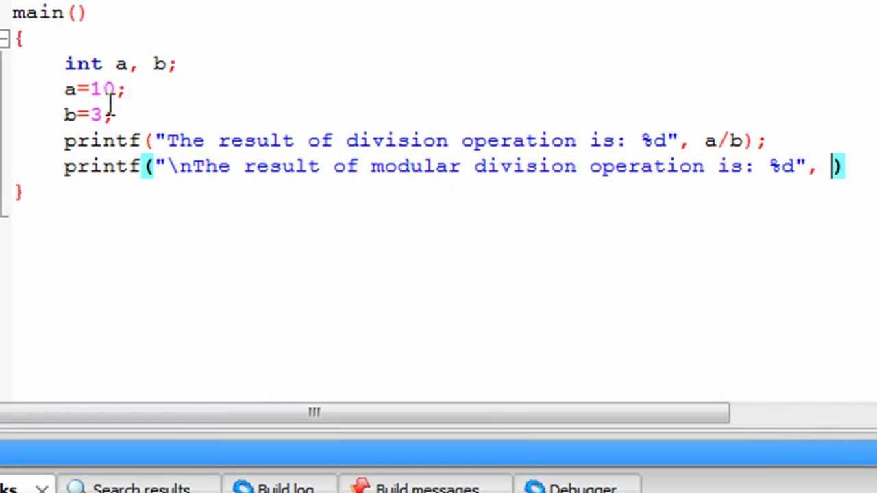 C Programming Tutorial-8: Modular Division