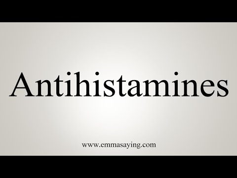 How To Say Antihistamines