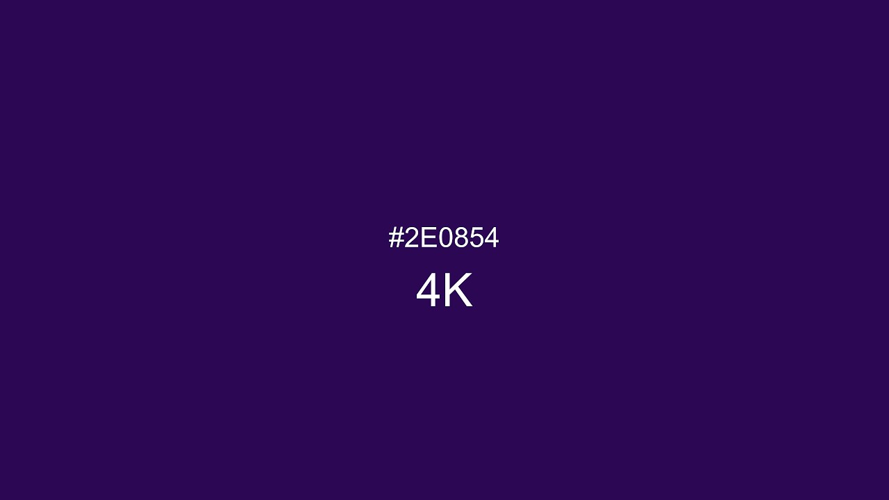 Dark Purple Screen 1 Hour 4K – Deep Ambient Background for Sleep & Night Relaxation (HEX #2E0854)