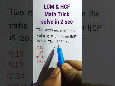 LCM and HCF Math Trick | LCM & HCF | Aptitude Trick | Division Trick| Math Classes RRB #shorts