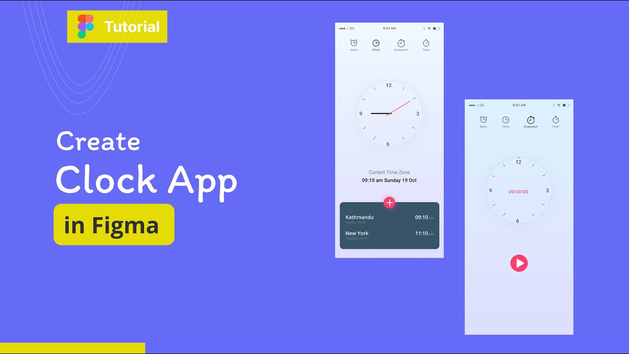 Design a Simple Clock UI Design - Figma Tutorial