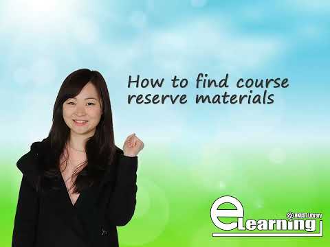 How to find course reserve materials in HKUST Library?