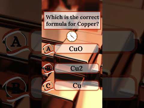 Correct formula for Copper | Element | Chemistry | Science #generalknowledge #quiz #trivia#challenge