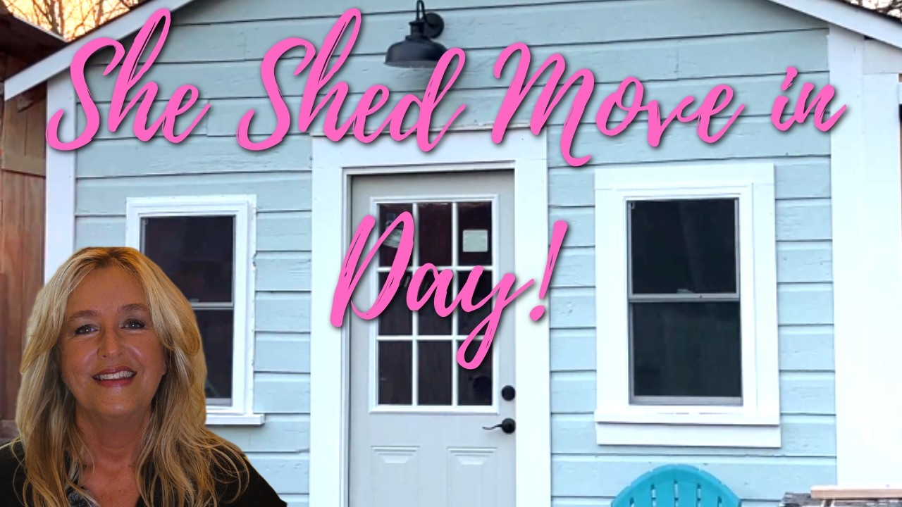 I Finally Moved Into My She Shed Office! 🏡 Birthday Surprise + Cozy Upgrades