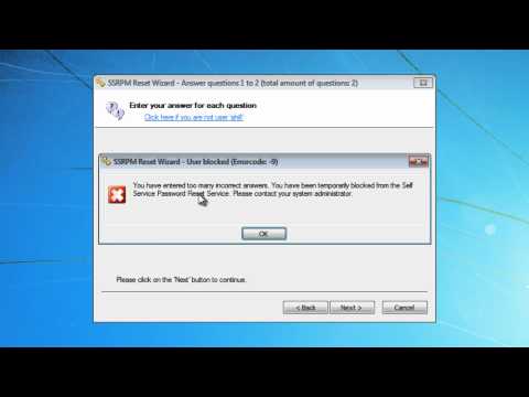 Reset Password Wizard in Tools4ever's Self Service Reset Password Management (SSRPM)