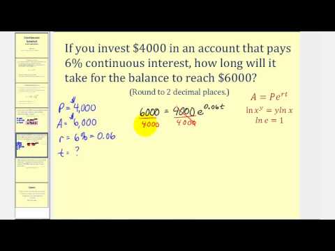 Continuous Interest Formula | Math Help from Arithmetic through ...