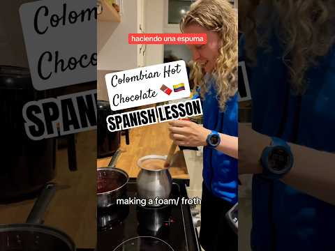 Learn #Spanish verbs and phrases whilst learning how #Colombian hot chocolate is made! 🇨🇴🍫😋