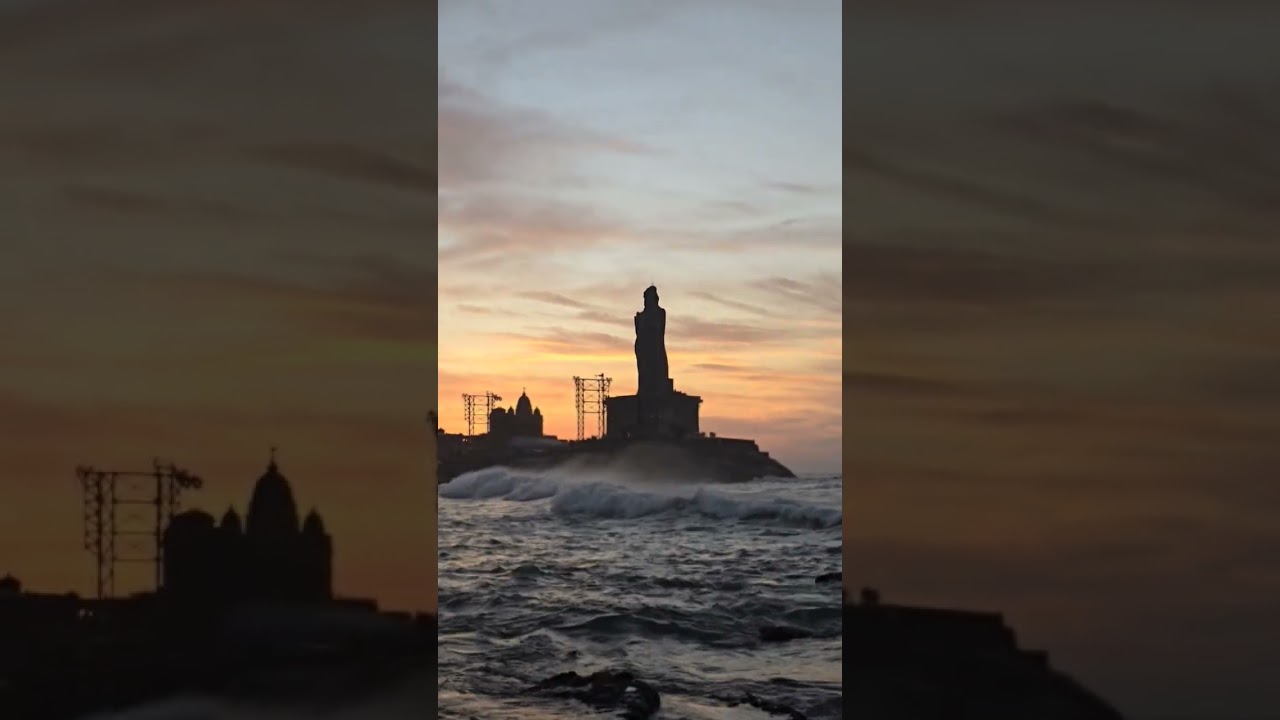 Magic Hour in Kanyakumari | Peaceful Beach Evening Vibes 🏖️