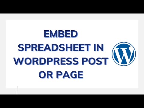 Embed Spreadsheet in WordPress Post or Page | Show Excel sheet as Table on WordPress