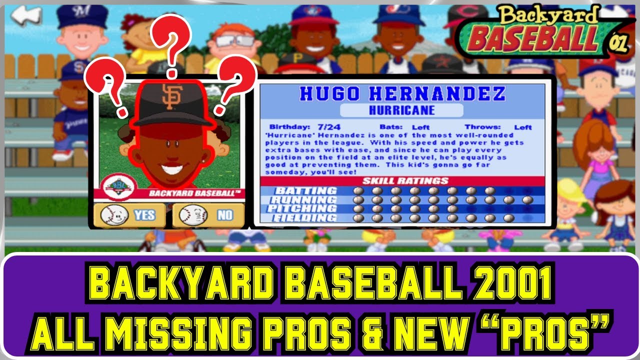 All Missing Pros & New Pros Backyard Baseball 2001 Steam | Backyard Baseball '01