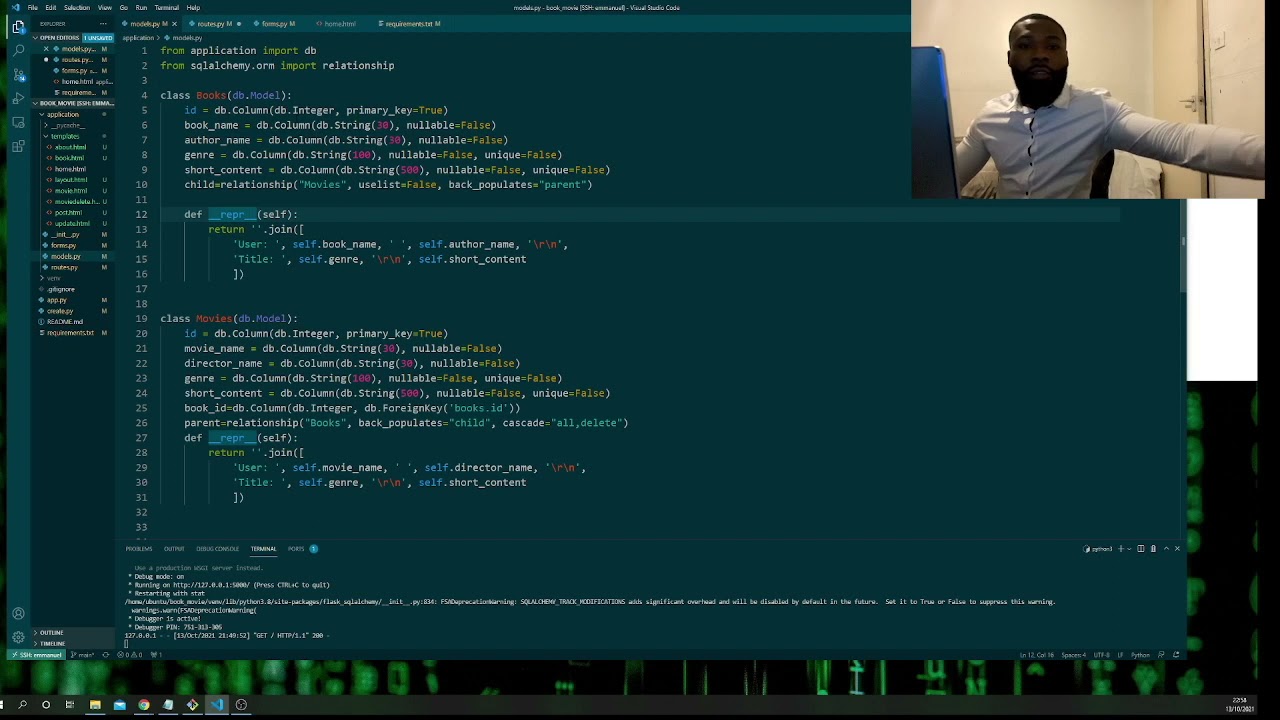 CRUD application app Python(flask) part 6