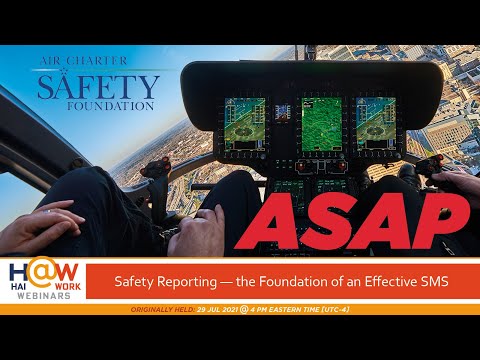 HAI@Work: Safety Reporting – the Foundation of an Effective SMS