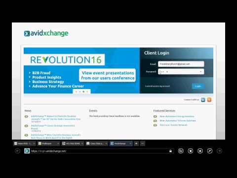 Logging in to AvidXchange