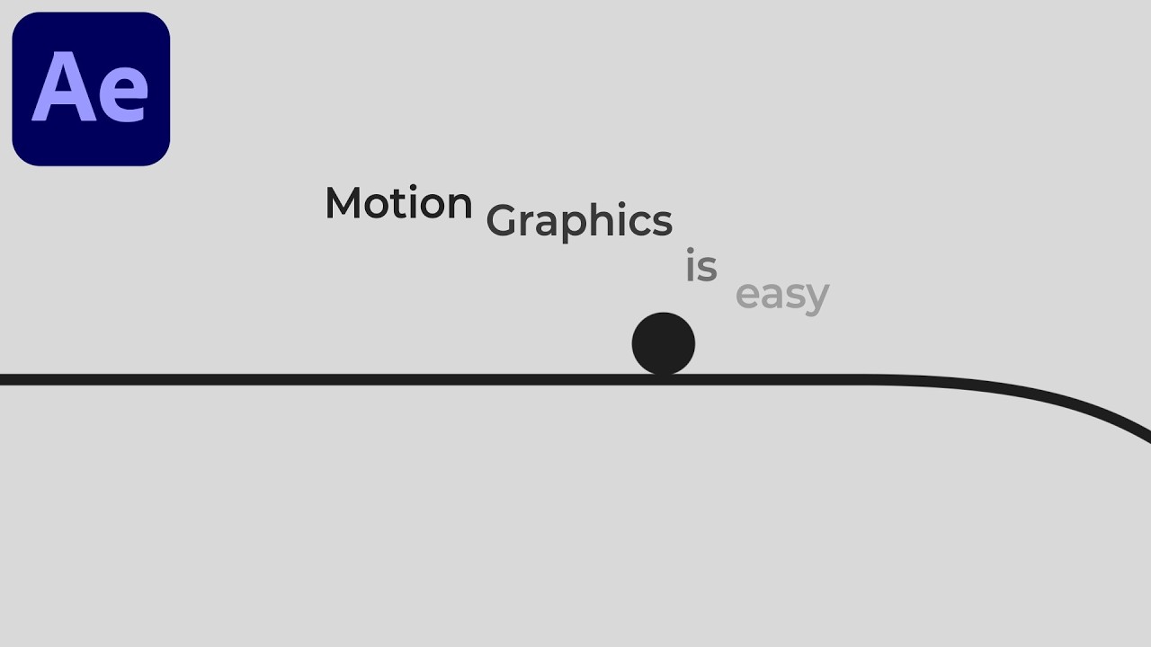 Minimal Line Motion Graphics Text Animation in After Effects - After Effects Tutorial | No Plugins