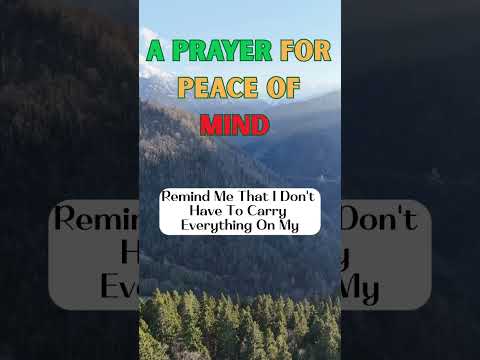 Prayer for Peace of Mind.