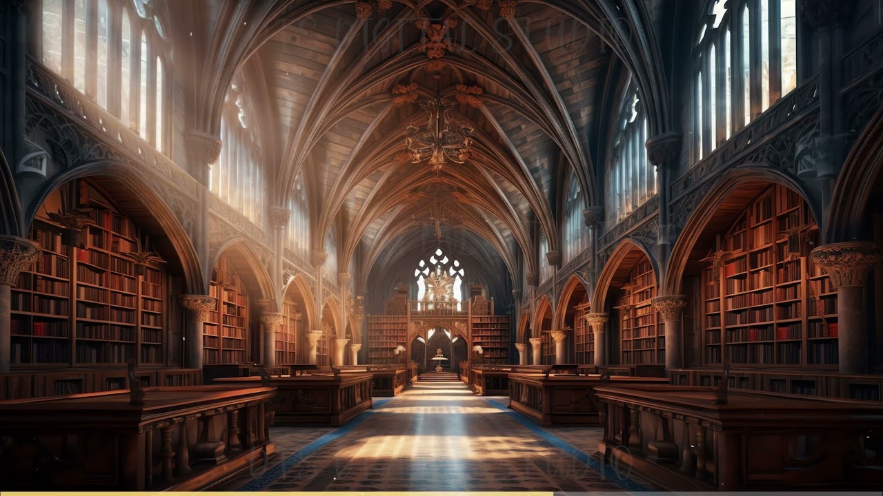Library Vtuber Animated Background