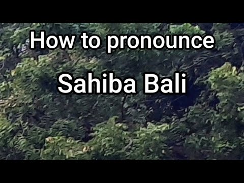 How to Pronounce Sahiba Bali