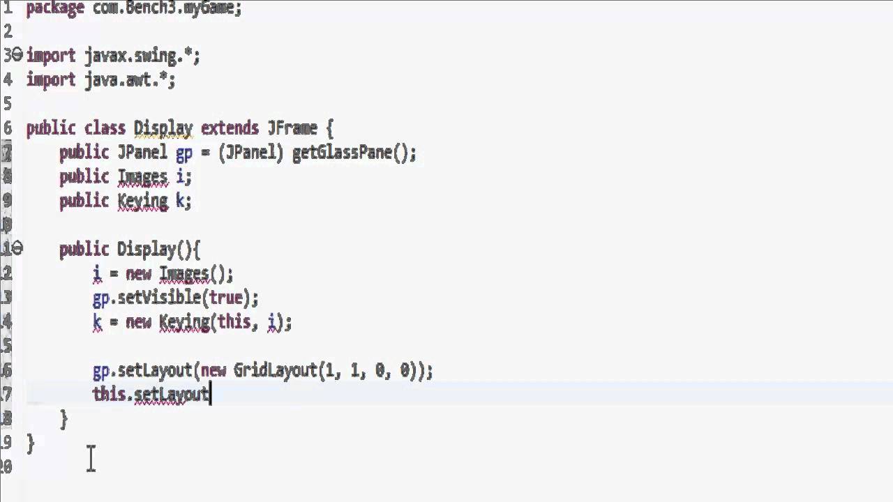 Java 2D Game Development Tutorial: Episode 2 *Grid Layout*