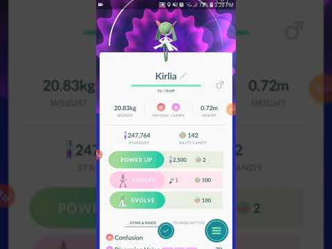 Kirlia Evolved Into Gardevoir On Pokemon Go