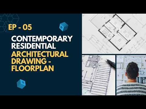 EP-05 Contemporary Residential Architectural Drawing – Floor Plan #design#architecture