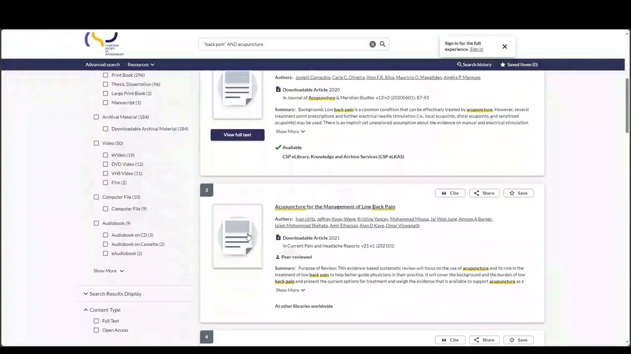 Accessing the library services and how to access evidence
