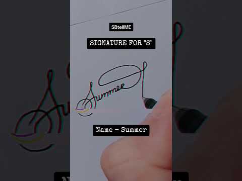 Signature for S | Summer | SBtellME Calligraphy and Handwriting #shorts