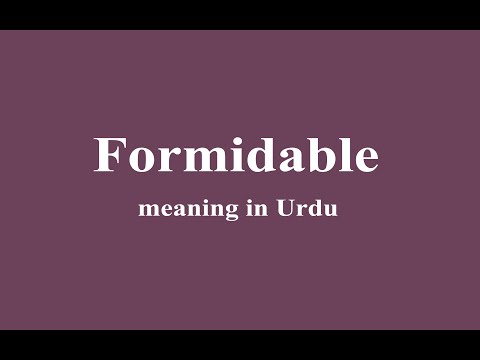 Formidable meaning in Urdu