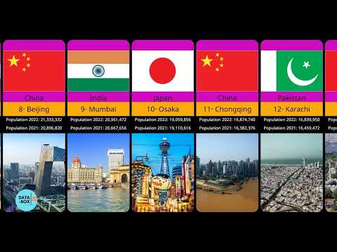 The top 20 largest cities by population