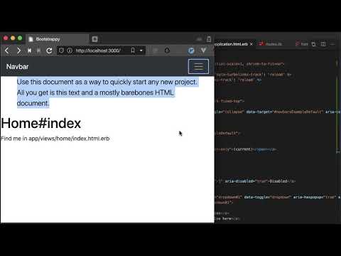 Setup Template for Bootstrap in Ruby on Rails